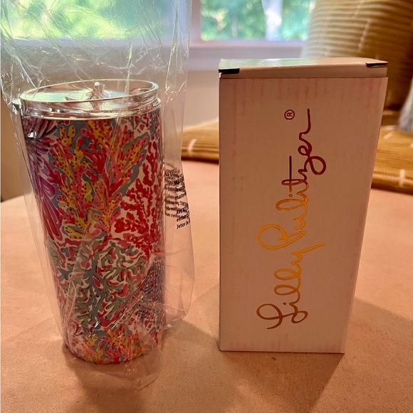Lilly Pulitzer | Dining | Nwt Lilly Pulitzer Slim Tumbler Water Bottle ...